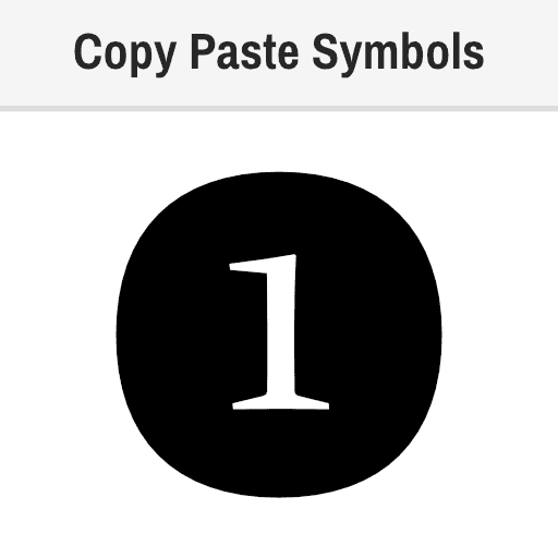 One Number Black Filled Symbol Copy Paste for iPhone, Android & Mac ...